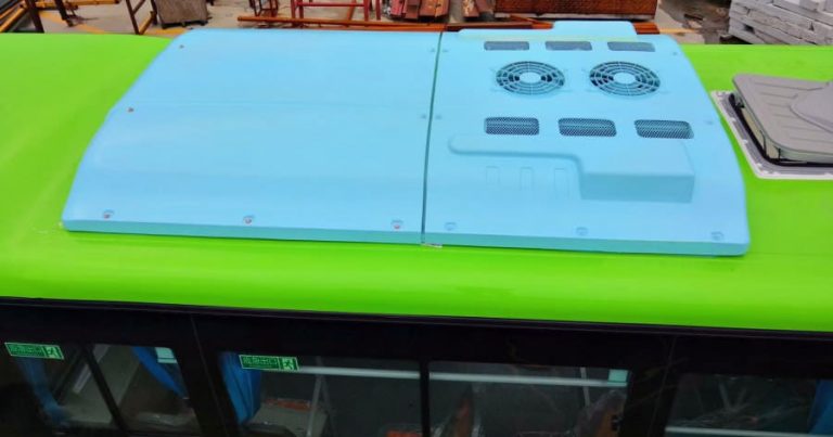 Mini Bus Air Conditioner Video: Plant and Test